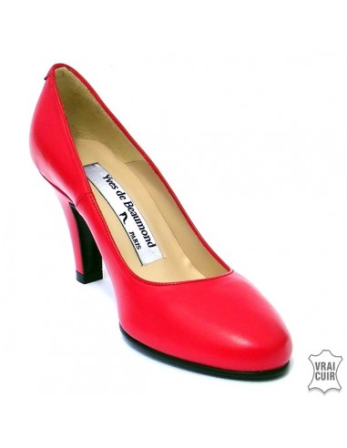 Escarpins rouges en cuir marque Yves De Beaumond